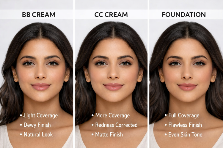 Difference Between BB Cream Vs CC Cream Vs Foundation – Colors Queen